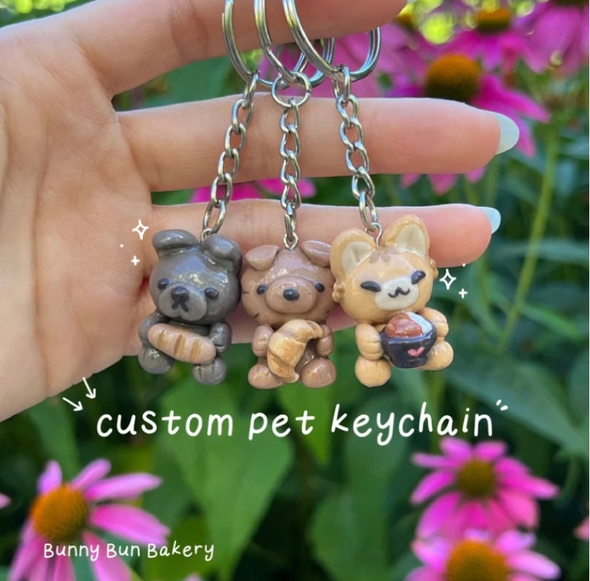 Custom Pet Keychain – Bunny Bun Bakery